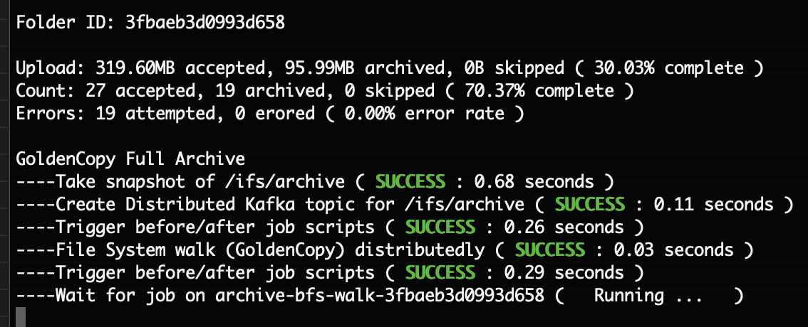 Golden Copy Configuration Steps