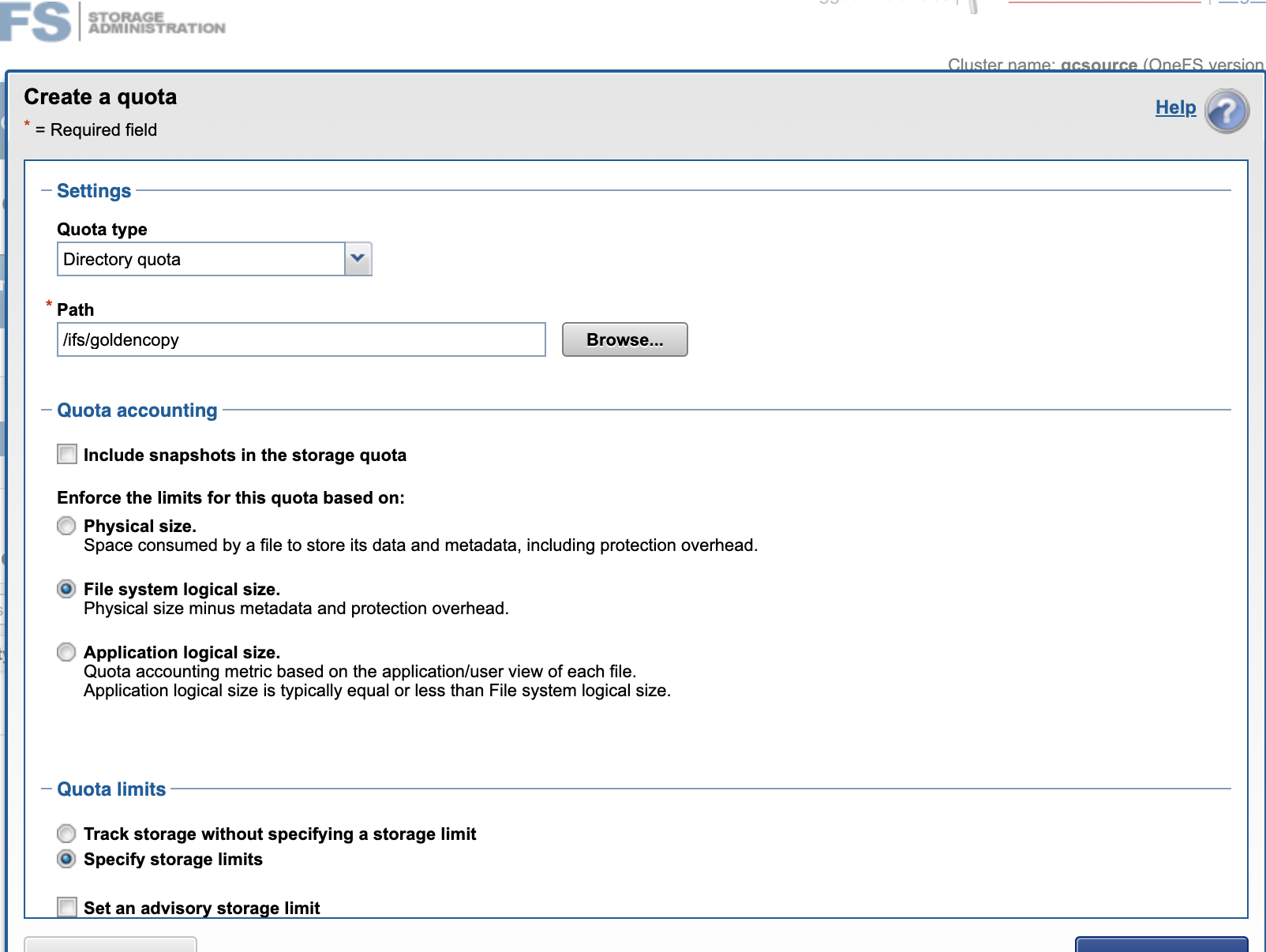 Golden Copy Configuration Steps