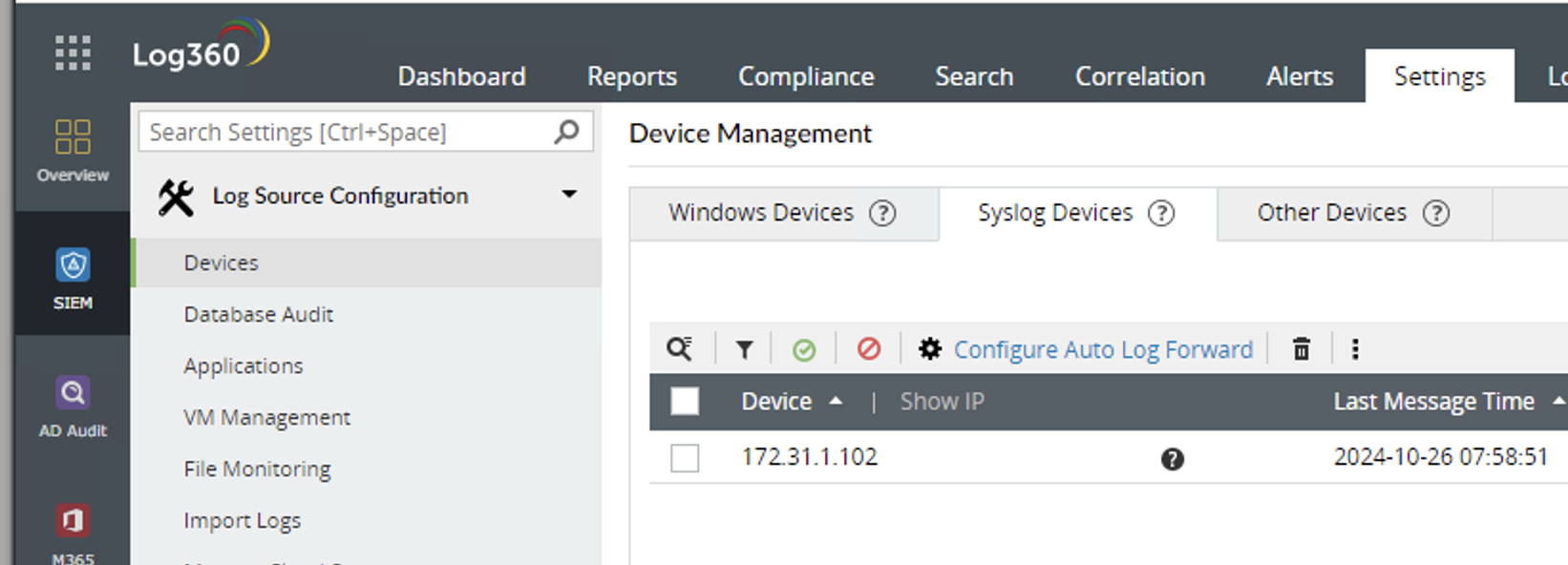 Manageengine Siem Log360 Zero Trust Alarm Integration Syslog
