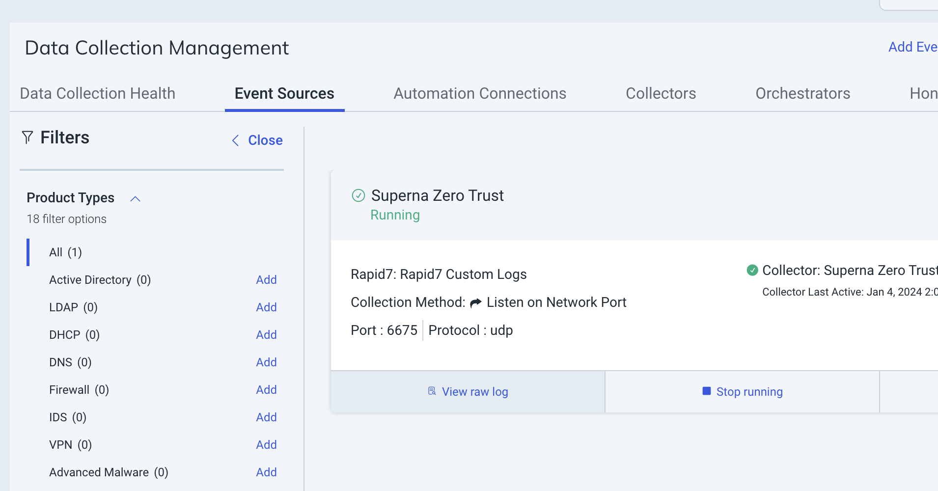 Rapid7 InsightIDR Superna Zero Trust Alerts
