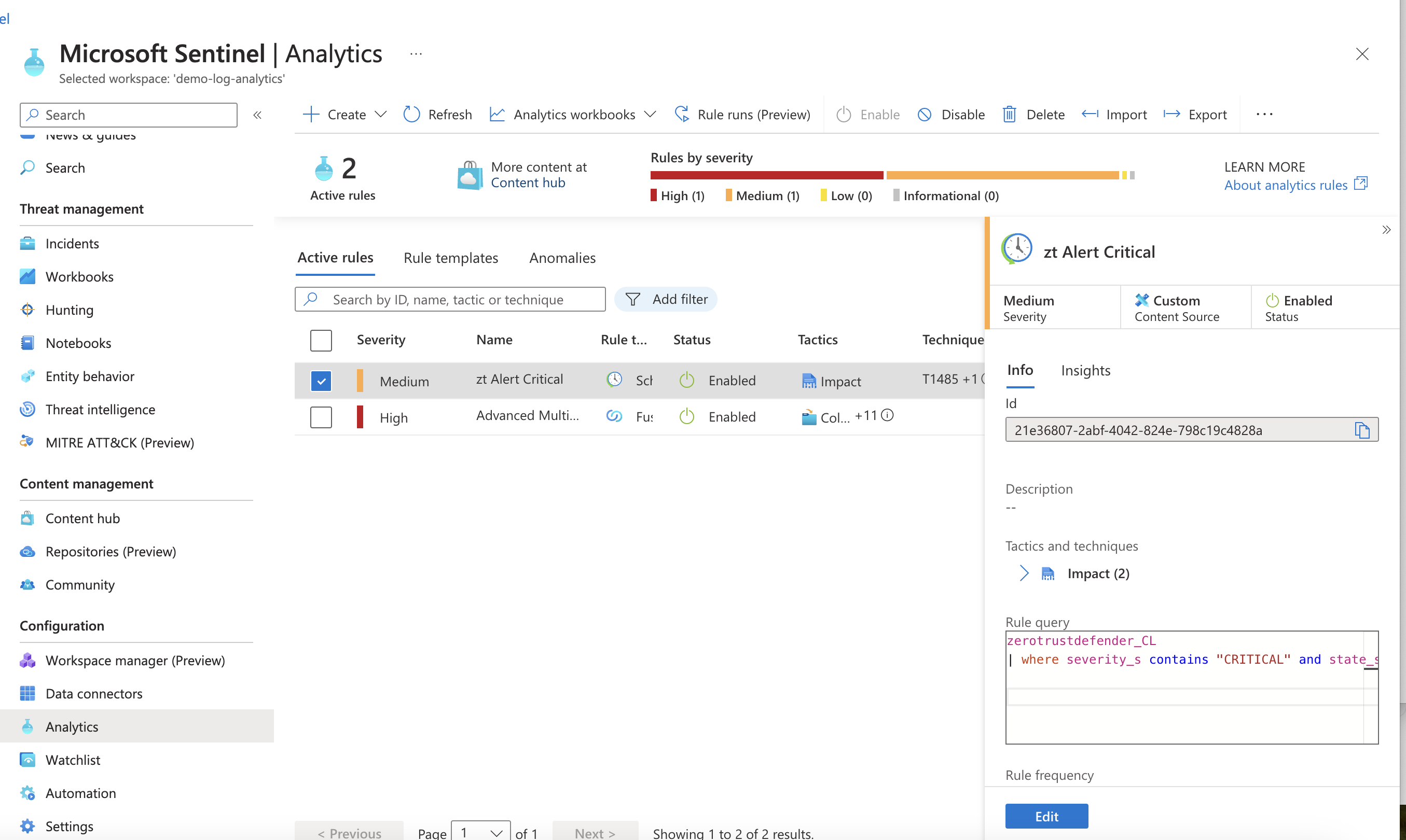 Sentinel Incident integration and Log Analytics Logging with Zero Trust ...