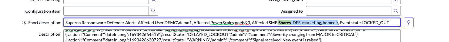 ServiceNow Incident Management Integration with Zero Trust Alerts